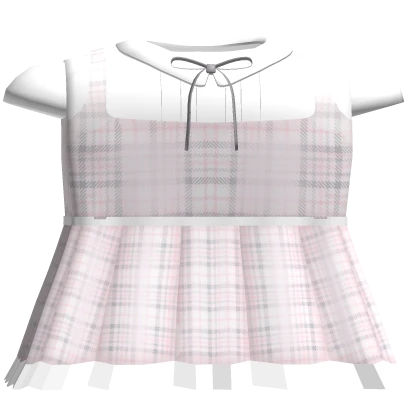 pink plaid school uniform with tie | Roblox Item - Rolimon's