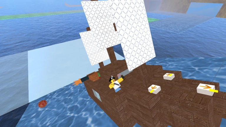 Build your own combat ship and sail it Very hard - Roblox