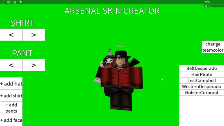 Arsenal Skin Maker - Roblox
