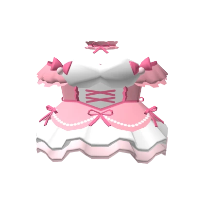 🎀3.0 Beautiful Magical Pink Rococo Dress w Bows | Roblox Item - Rolimon's