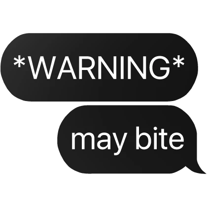 Warning May Bite Text Roblox Item Rolimon S