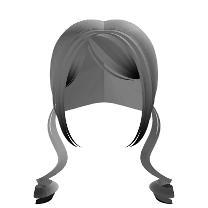cute short curl pigtails gray shade | Roblox Item - Rolimon's