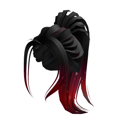 Black and Red Kpop Ponytail Hair | Roblox Item - Rolimon's