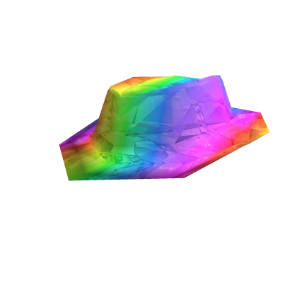 Rainbow Sparkle Low Poly Fedora | Roblox Item - Rolimon's