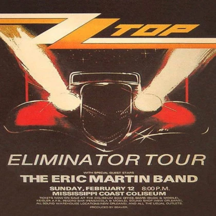 ZZ Top "Eliminator" Tour Poster