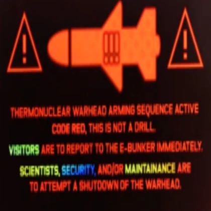IITPP nuclear warhead warning (unarmed)
