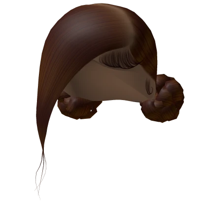 Double Buns W/ Swoop [Brown] | Roblox Item - Rolimon's