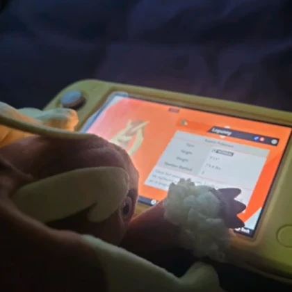 Lopunny Looking At Their Pokedex Entry