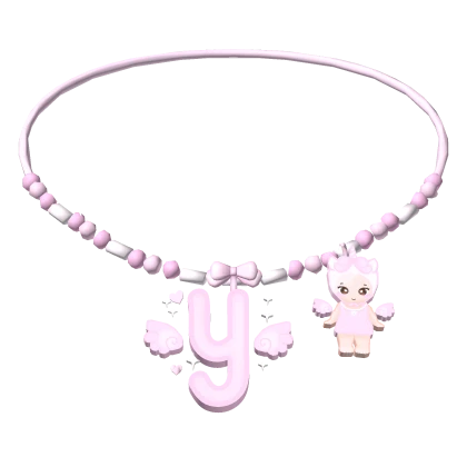 Cute Pink Y Initial Sonny Angel Necklace 3.0 | Roblox Item - Rolimon's