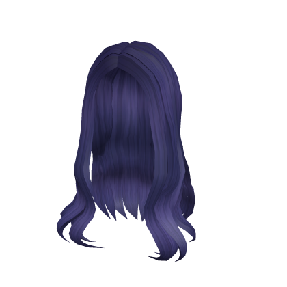 Navy Blue Wavy Simplistic Hair - Roblox