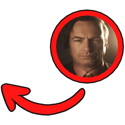 saul the lawyer pointing meme circle | Roblox Item - Rolimon's