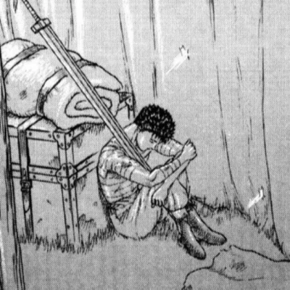 guts sitting alone berserk