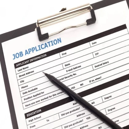 Job application stock image