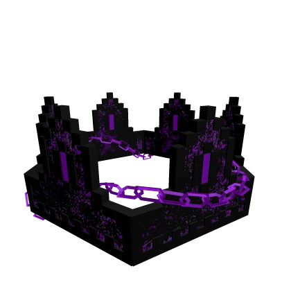 Purple Obsidian Goth Chained 8-Bit Crown [ADD-ON] | Roblox Item - Rolimon's