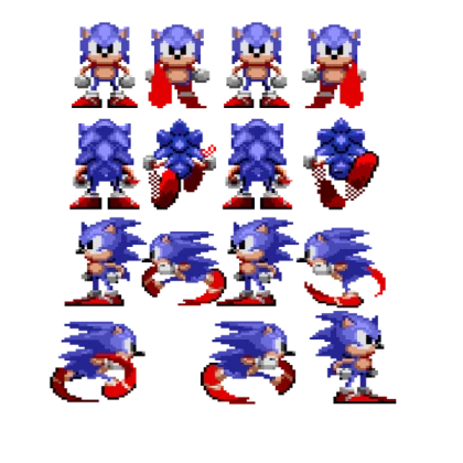 Sonic sprite sheet.