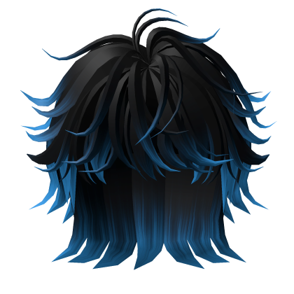Coupe de cheveux ondulée (bleu et noir) - Roblox