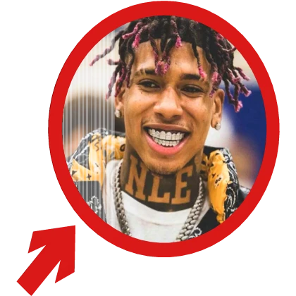 (Animated) NLE Choppa Pointing Arrow Meme Circle | Roblox Item - Rolimon's