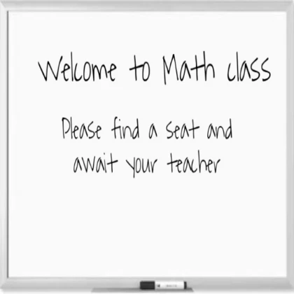 Math whiteboard chalkboard school