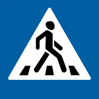 Ukrainian Crosswalk Sign