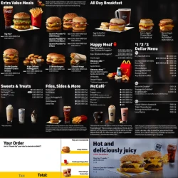McDonald's Menu Screen 1