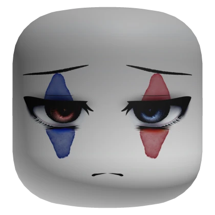 Shadowed Clown Face - Red Blue White | Roblox Item - Rolimon's