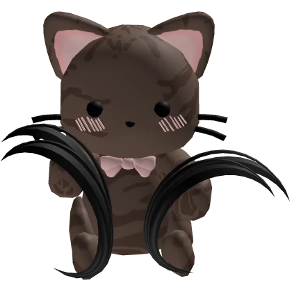 Brown tabby cat on head black | Roblox Item - Rolimon's