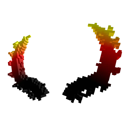 8-Bit Fiery Horns of the Netherworld | Roblox Item - Rolimon's