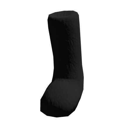 Y2K Bota Única Preta Fuzzy - Roblox