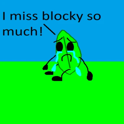blocky leafy bfb tpot bfdia sad cry emo baddie