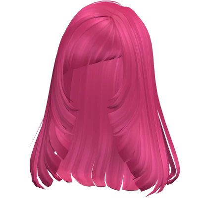 Hot Pink Editorial Hair w/ Asymmetrical Bangs | Roblox Item - Rolimon's