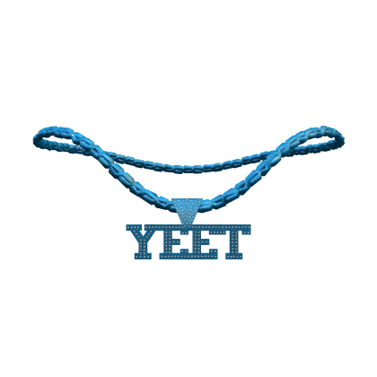 Jey Iced Out Blue Yeet Wrestling Chain Necklace | Roblox Item - Rolimon's
