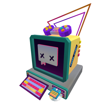 Cabeça de Synthwave de PC Retro - Roblox