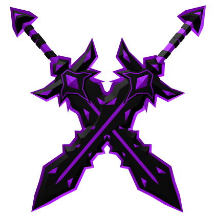 Dual Purple Neon Sword Back - Roblox