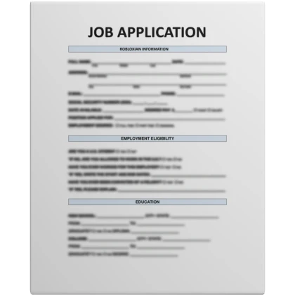 Job Application | Roblox Item - Rolimon's