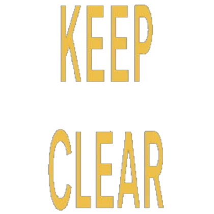 Keep Clear Ground Road Marking Transparent