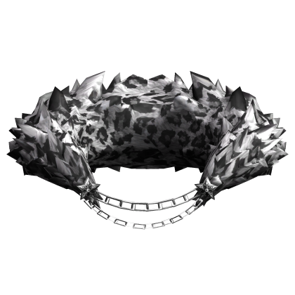 Collar de piel con cuello de leopardo V2 con cadenas - Roblox