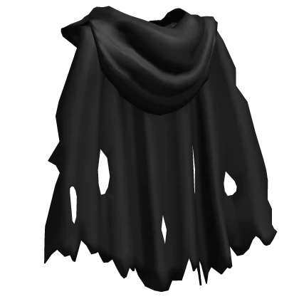 Torn Black Cape w/ Hood | Roblox Item - Rolimon's