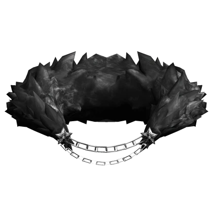 Faded Black Neck Fur Collar V2 w/ Chains | Roblox Item - Rolimon's