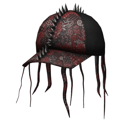 Red Paisley Spikey String Cap | Roblox Item - Rolimon's
