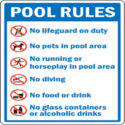 pool rules