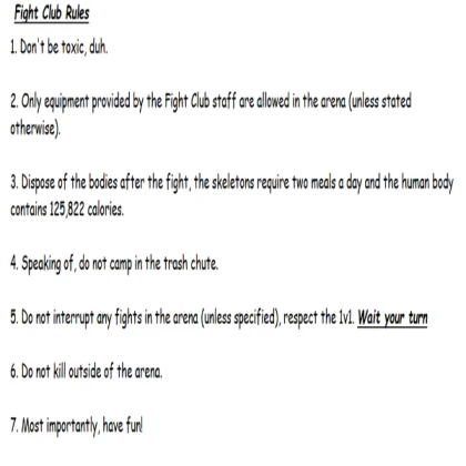 Fight Club Rules