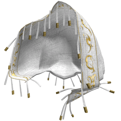 Capucha blanca con cuentas de runa de Temprano Gaiano - Roblox