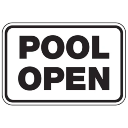 Pool Open Sign
