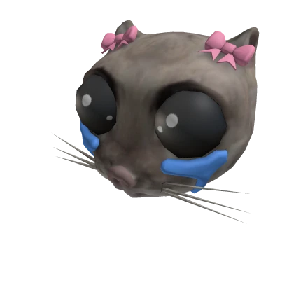 Cute Meme Crying Hamster Head Ribbon (1.0) | Roblox Item - Rolimon's