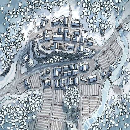 Winter Town Map