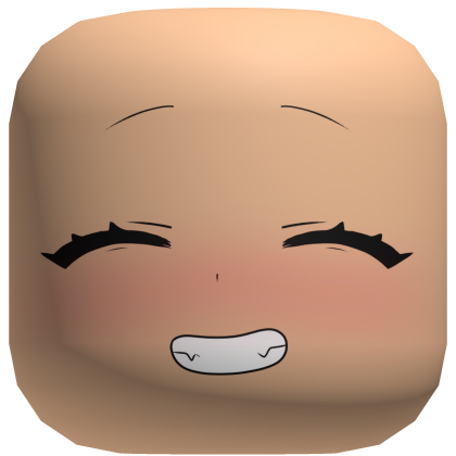 Sourire nerveux joyeux mignon blush face - Roblox