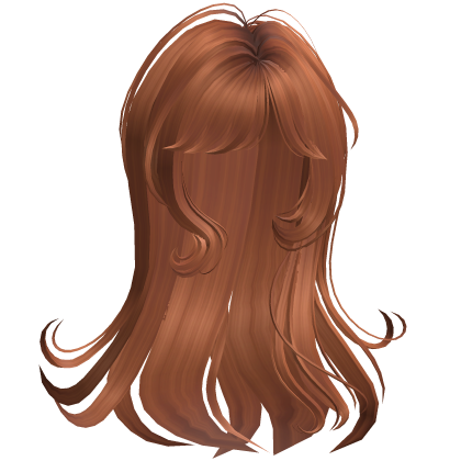 Girly flowy swirly cheveux droits orange - Roblox