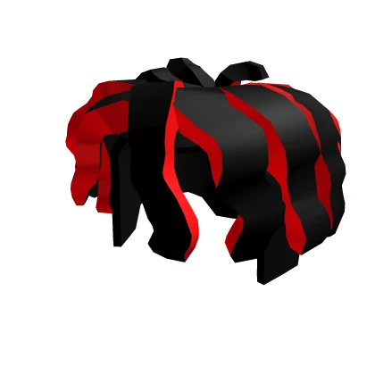 Wavy Black & Red Virus Bacon Hair | Roblox Item - Rolimon's