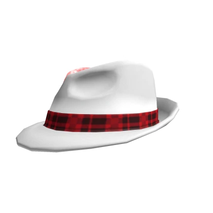 Red Banded Boss White Hat | Roblox Item - Rolimon's