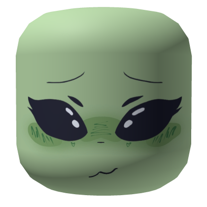 Rosto alienígena ansioso (chibi) - Roblox